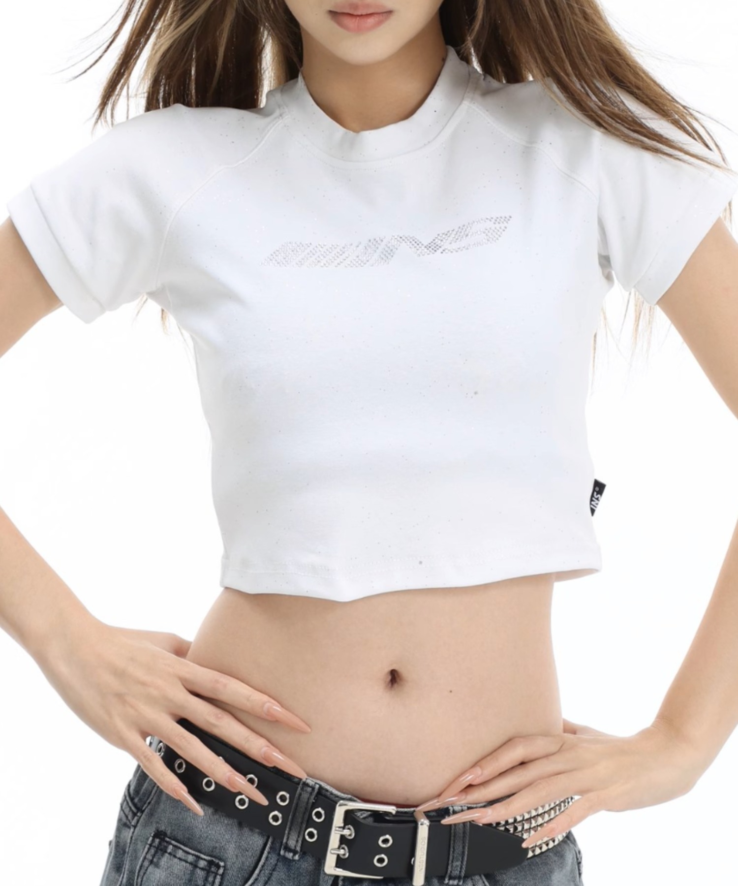 A'GEM/9 × .kom 『INSstudios/インスステュディオス』 ストーンロゴクロップTシャツ インポートセレクト│A'GEM/9×.KOM【公式】｜韓国・ストリートブランド通販 ...