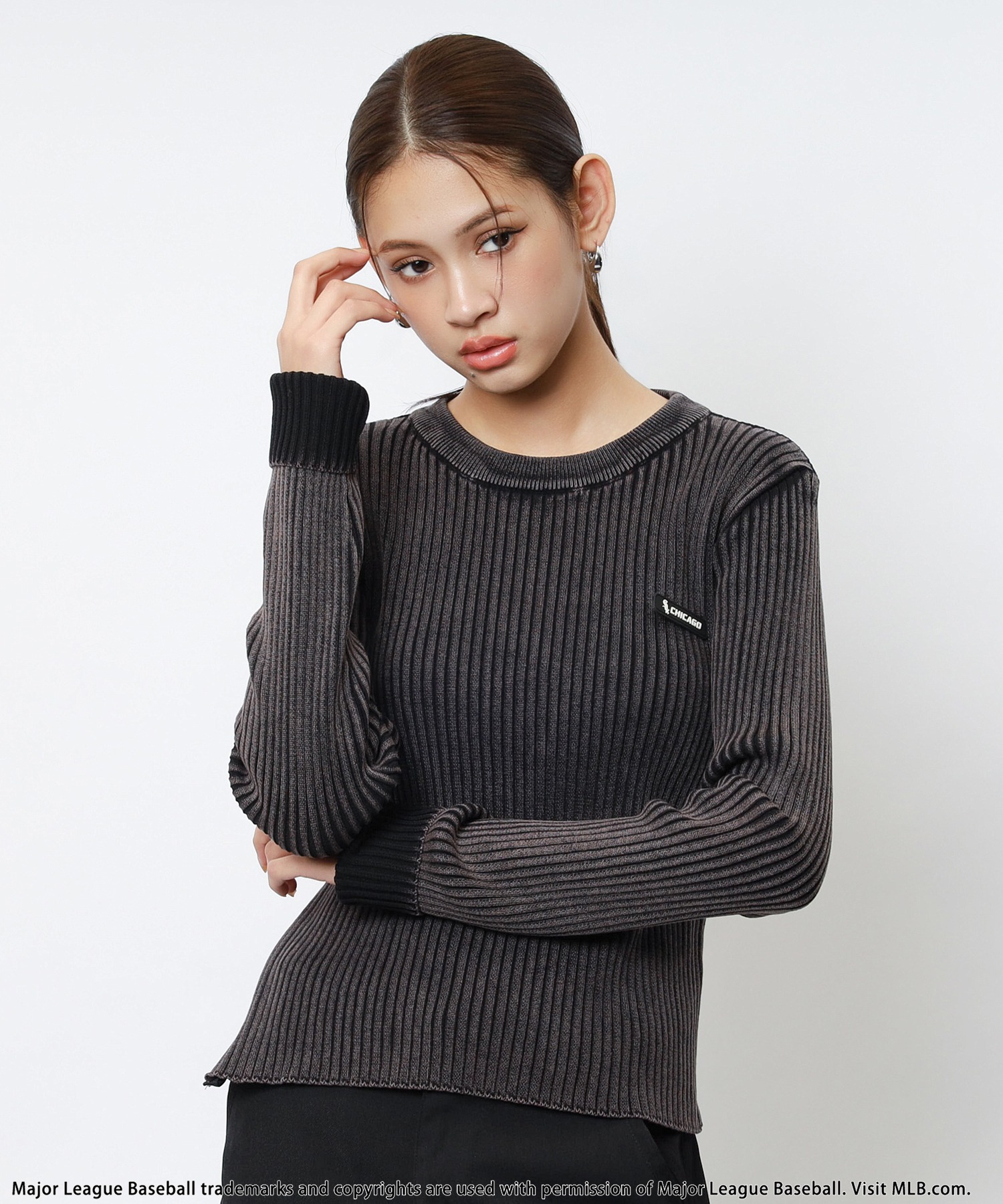 【MLB】サイドZIPピグメントリブニット BACK TO THE FIELD(BTTF)│SPIRALGIRL ｜スパイラルガール公式通販