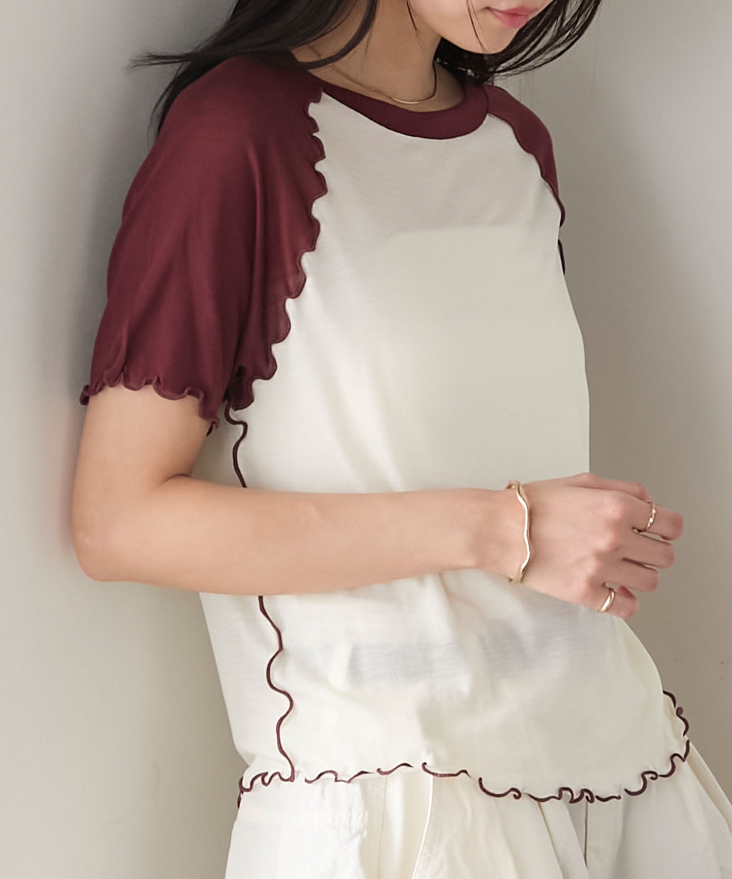 【forksy.】ラグランメロー シアー半袖Tシャツ forksy.│MONO-MART [モノマート] 公式オンラインストア