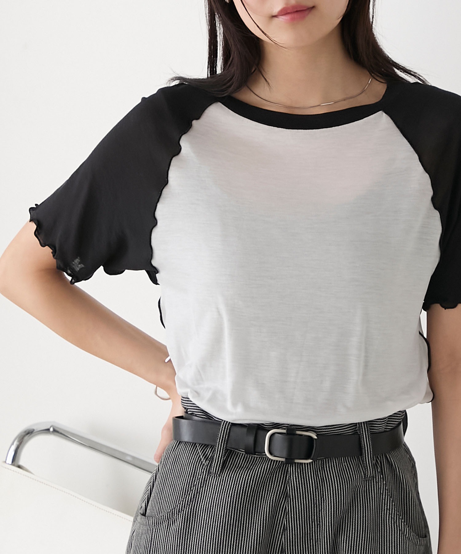 【forksy.】ラグランメロー シアー半袖Tシャツ forksy.│MONO-MART [モノマート] 公式オンラインストア