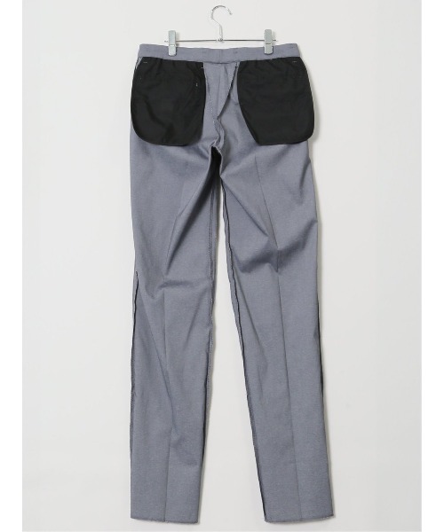 m.f.エディトリアル メンズ ストレッチ ノータック ビジネスパンツ