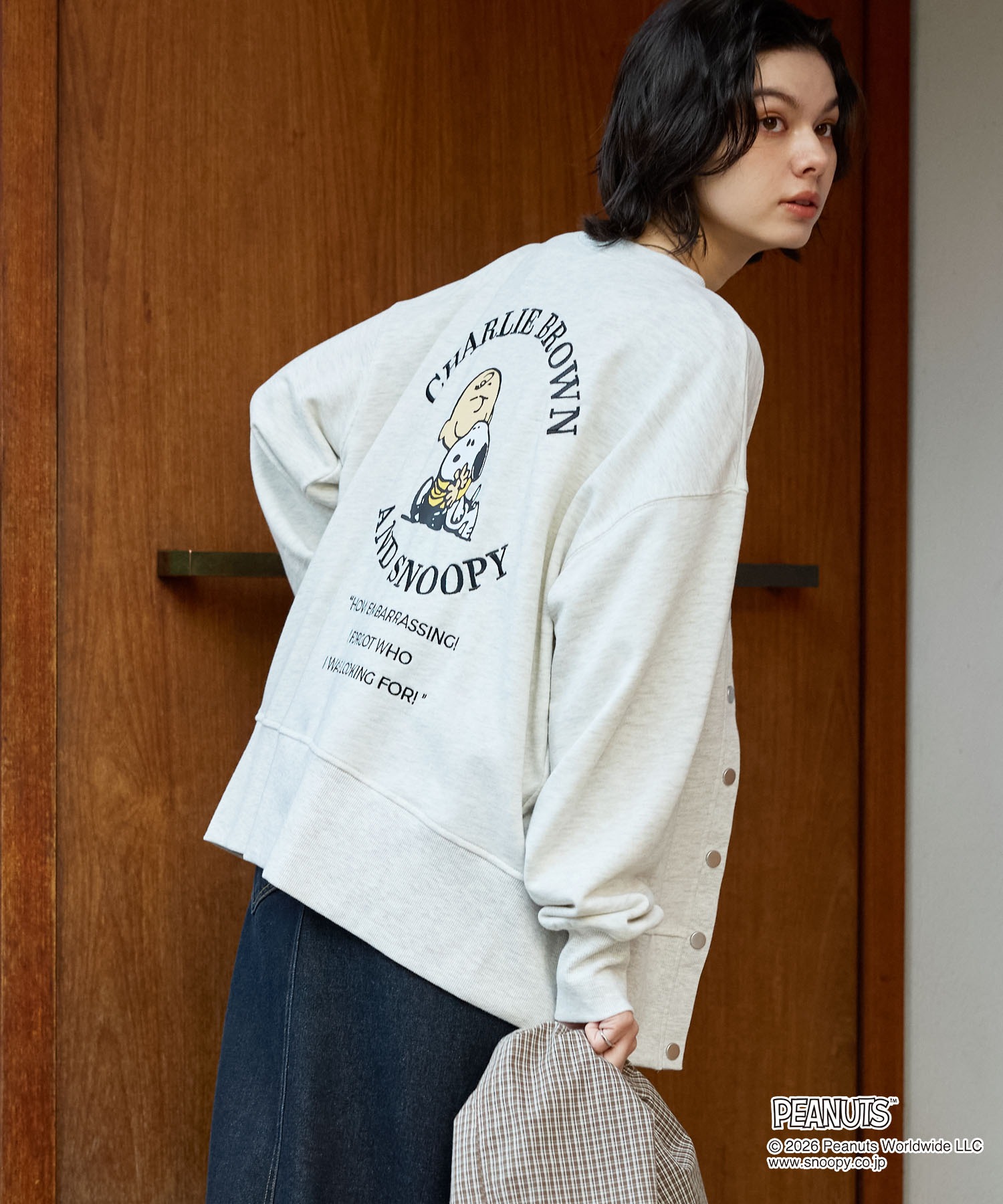 【PEANUTS / SNOOPY】ピーナッツ スヌーピー 刺繍プリント スウェットカーディガン MONO-MART│MONO-MART ...