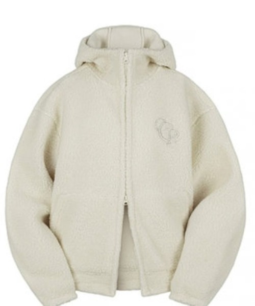 A'GEM/9 × .kom『Code:graphy/コードグラフィー』Heavy Boa CGP Fleece Hooded Zip-Up Jumper/ヘビーボア フリース ZIP ...
