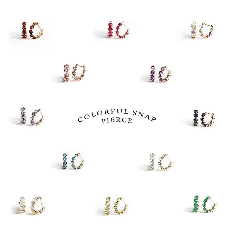 cui-cui｜キュイキュイのトピックス「K10 カラフル フープスナップピアス」 - ZOZOTOWN