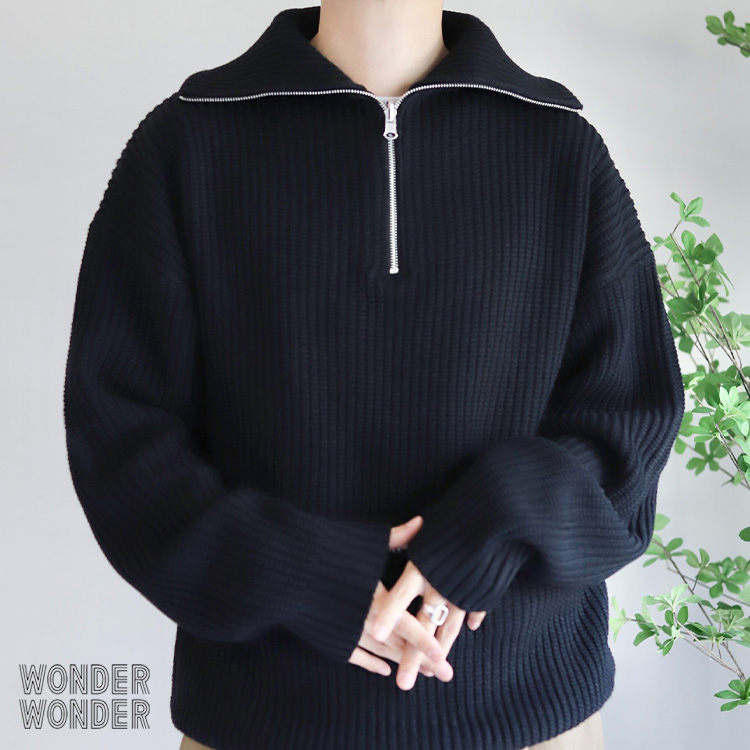anown｜アノンのトピックス「【WONDER WONDER】様々なアレンジが可能なハーフジップニット！」 - ZOZOTOWN