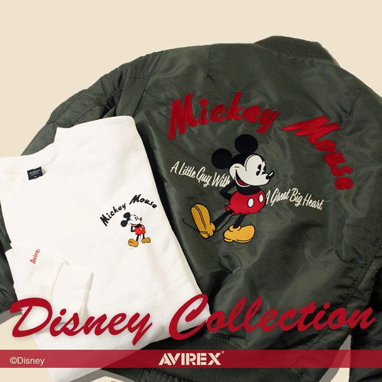 AVIREX｜アヴィレックスのトピックス「【Disney collection】AVIREXが贈るオリジナルデザインの2型が登場」 - ZOZOTOWN